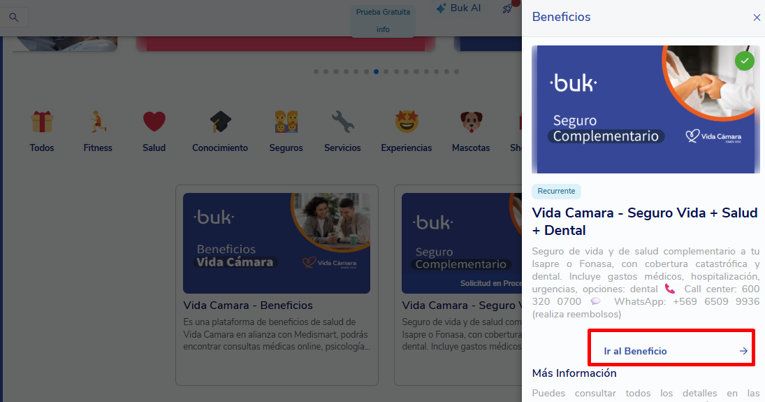 Manual de Seguro para colaborador - Vida Cámara – Chile