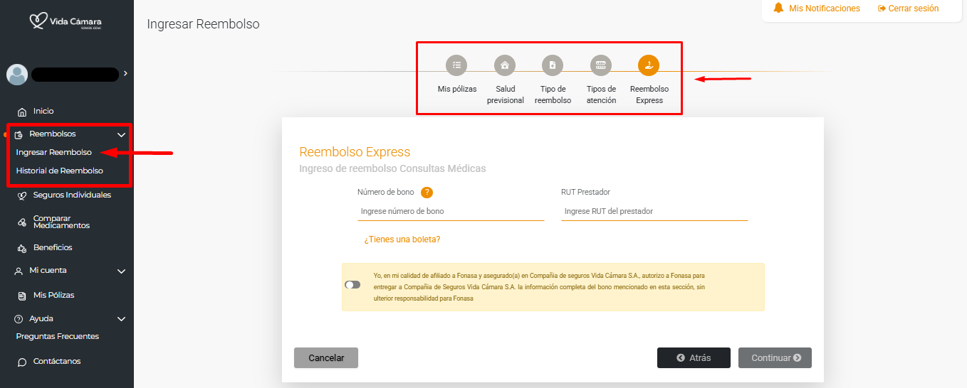 Manual de Seguro para colaborador - Vida Cámara – Chile